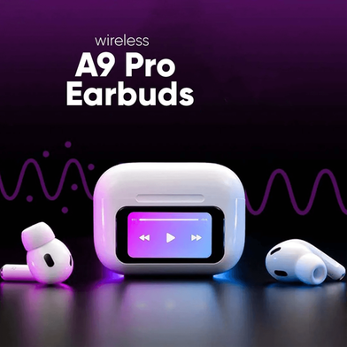 Airpods A9 Pro ANC Touch Screen Display Earbuds – ankabutbdshop.com